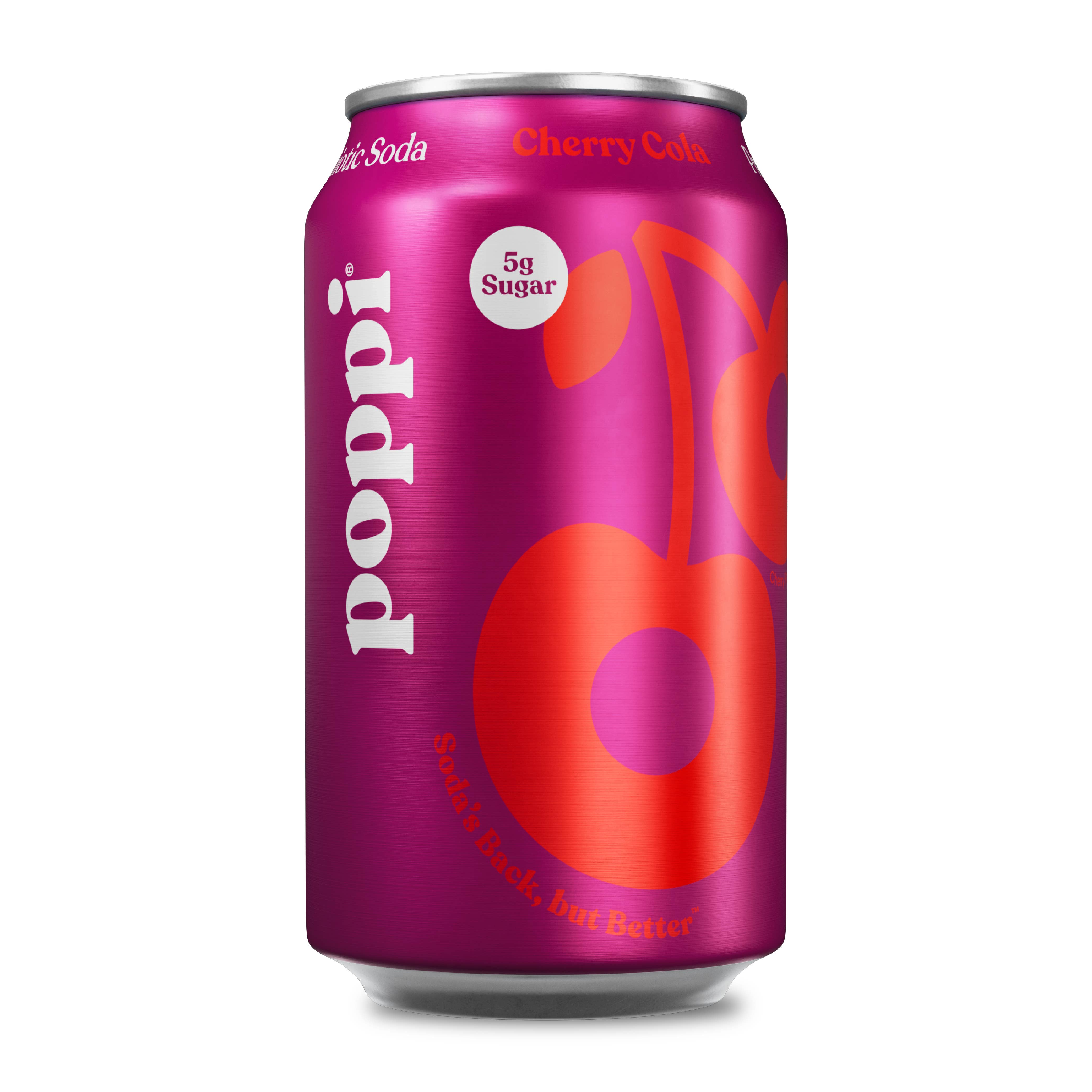 poppi - Poppi Prebiotic Soda, Cherry Cola, 12oz | MooBerry Farms